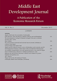 MEDJ - ERF Middle East Development Journal: June 2020 - Economic ...