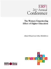 The Women Empowering Effect of Higher Education - Economic Research ...